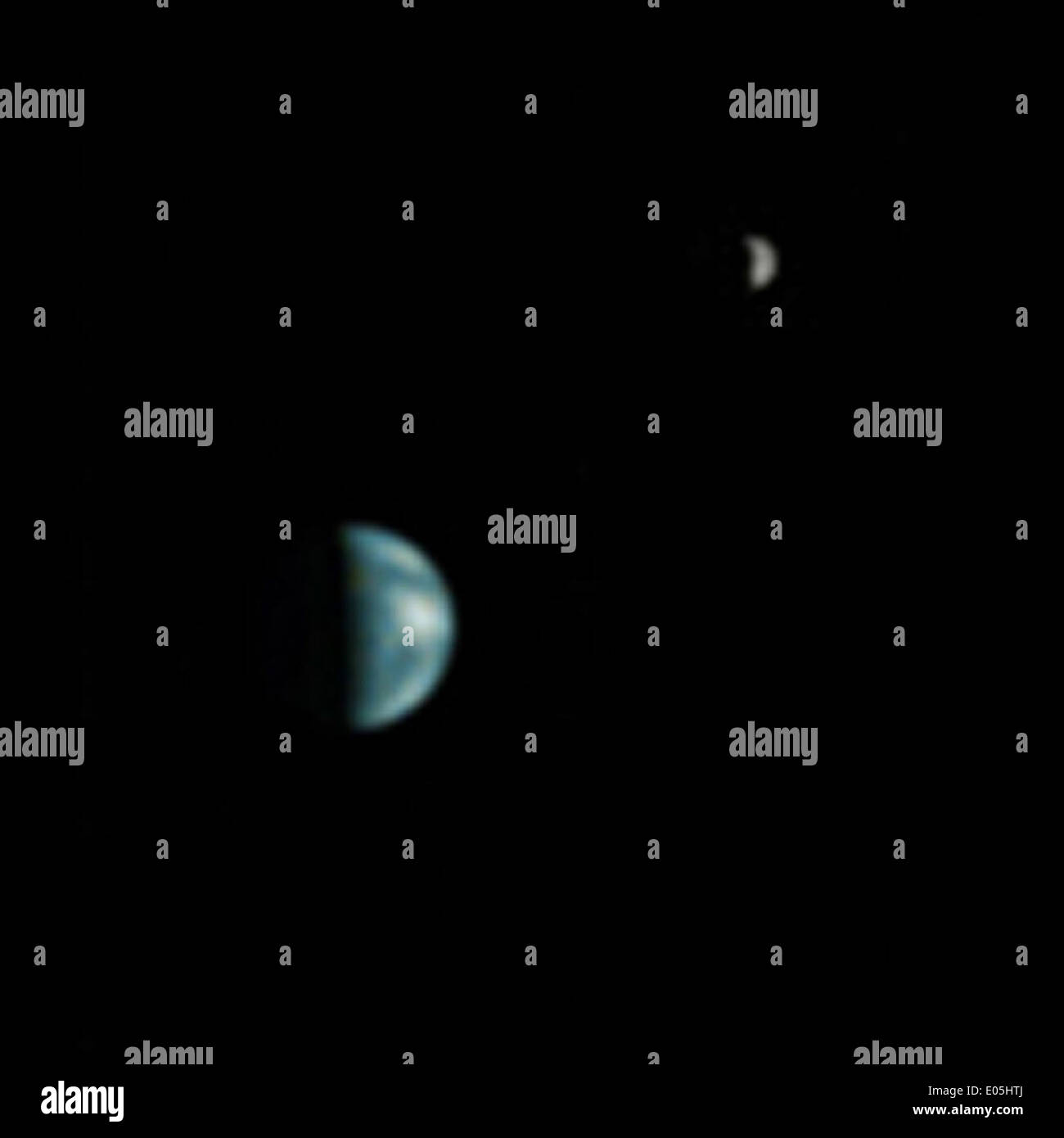 Earth and Moon as Viewed from Mars Stock Photo - Alamy