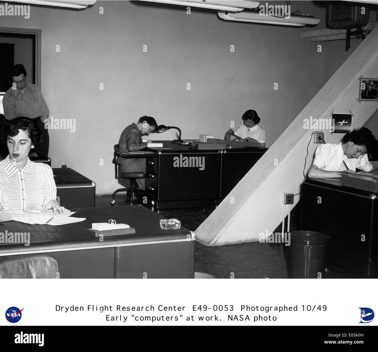 A historical image showing early NACA (National Advisory Committee for ...