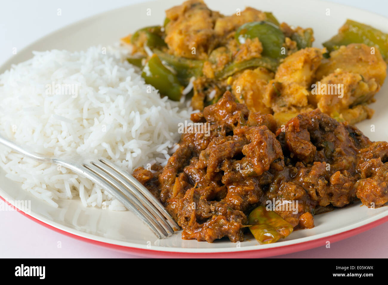 Indian roast beef curry with aloo capsicum, potato and bell pepper ...
