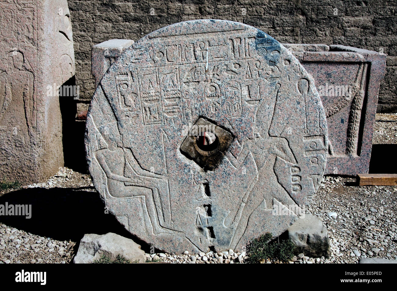 Egypt,Dendera,Ptolemaic: temple of a goddess Hathor. In the courtyard ...