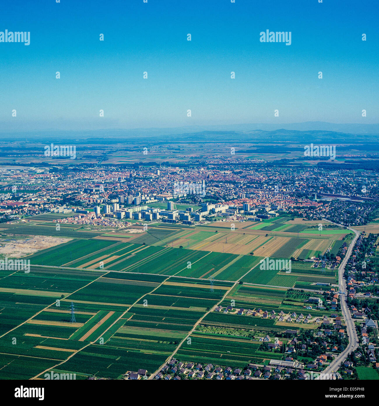 Aerial view colmar town alsace hi-res stock photography and images - Alamy