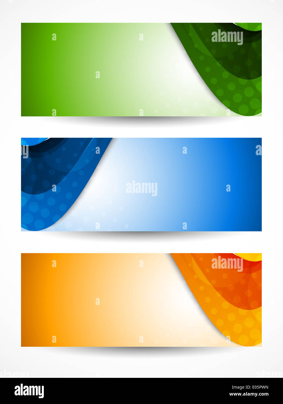 Set of colorful wavy banners. Abstract illustration Stock Photo - Alamy