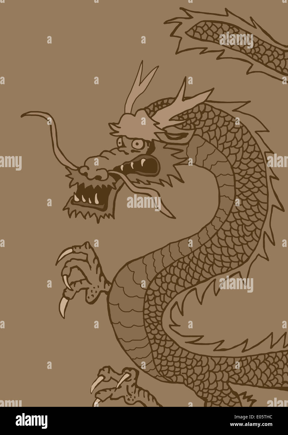 Ancient dragon drawing hi-res stock photography and images - Alamy