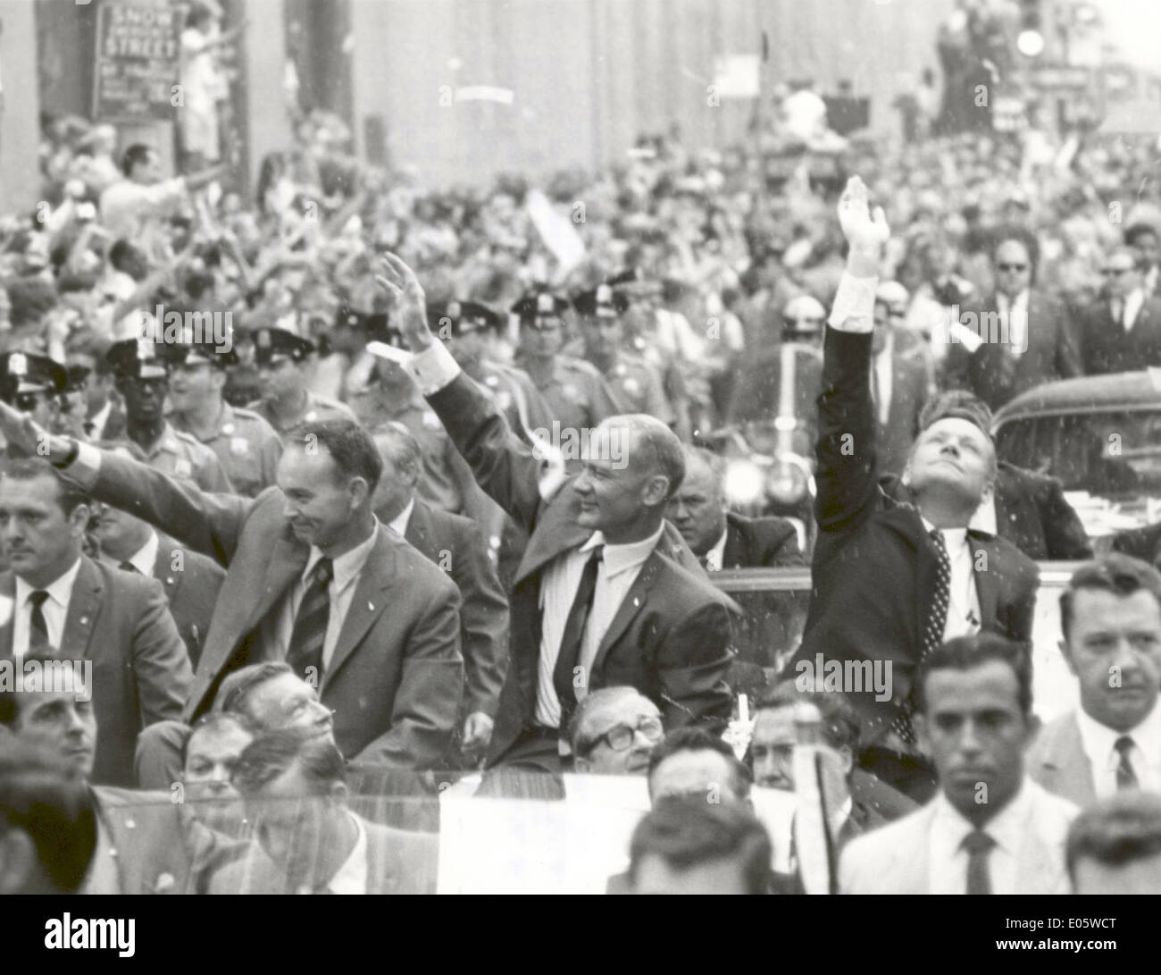 Apollo 11 astronauts Neil Armstrong, Buzz Aldrin, and Michael Collins ...