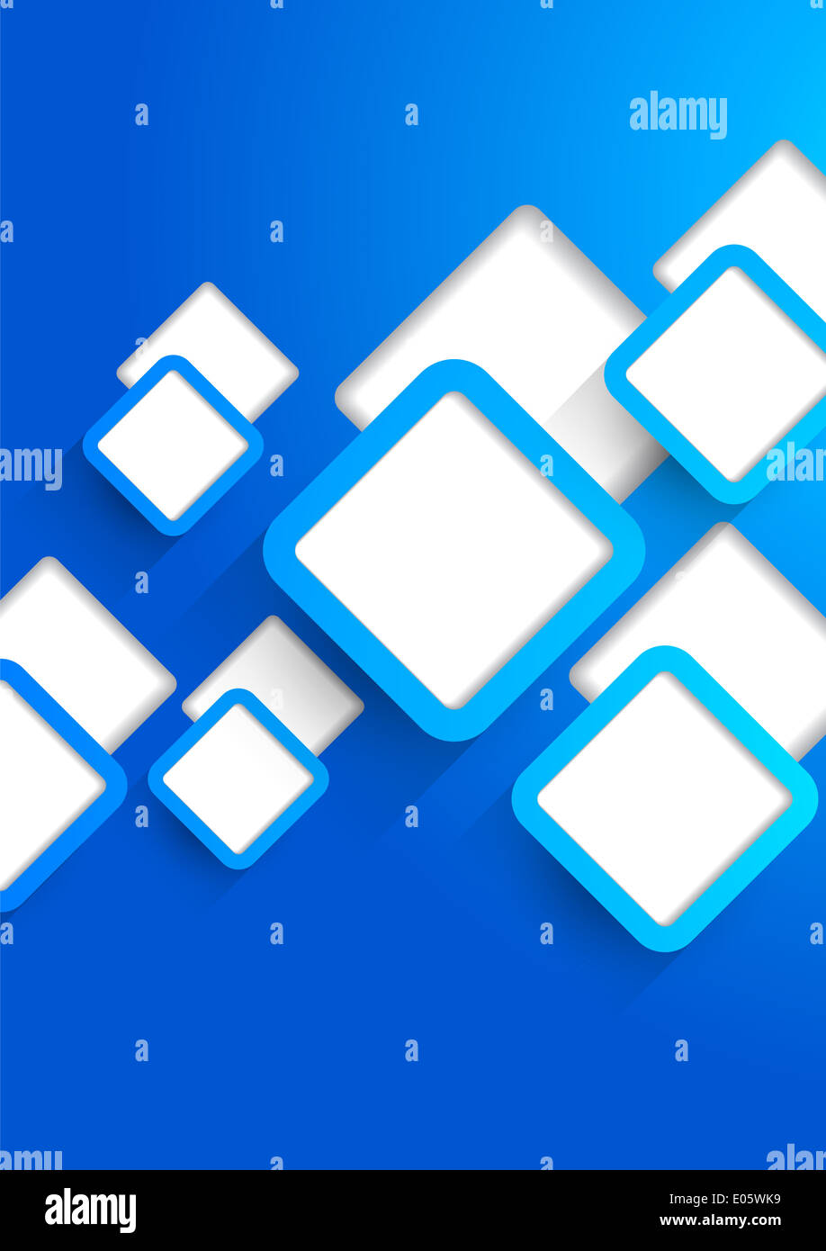 Background with blue cut out squares Stock Photo - Alamy
