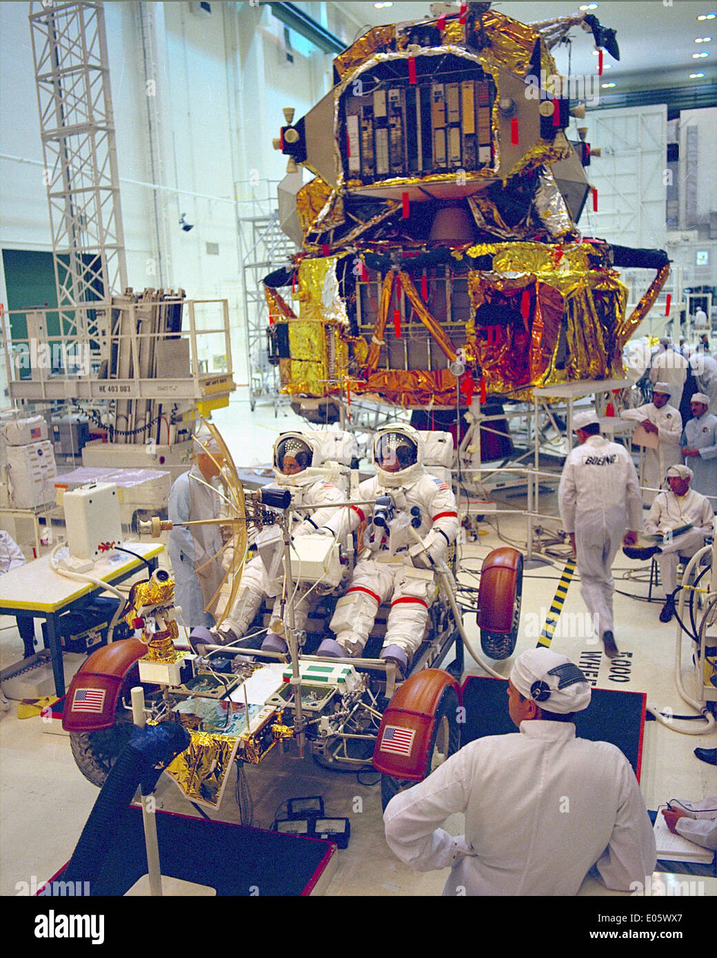 Astronauts Eugene Cernan, Gordon Fullerton, Harrison Schmitt, and Jack ...