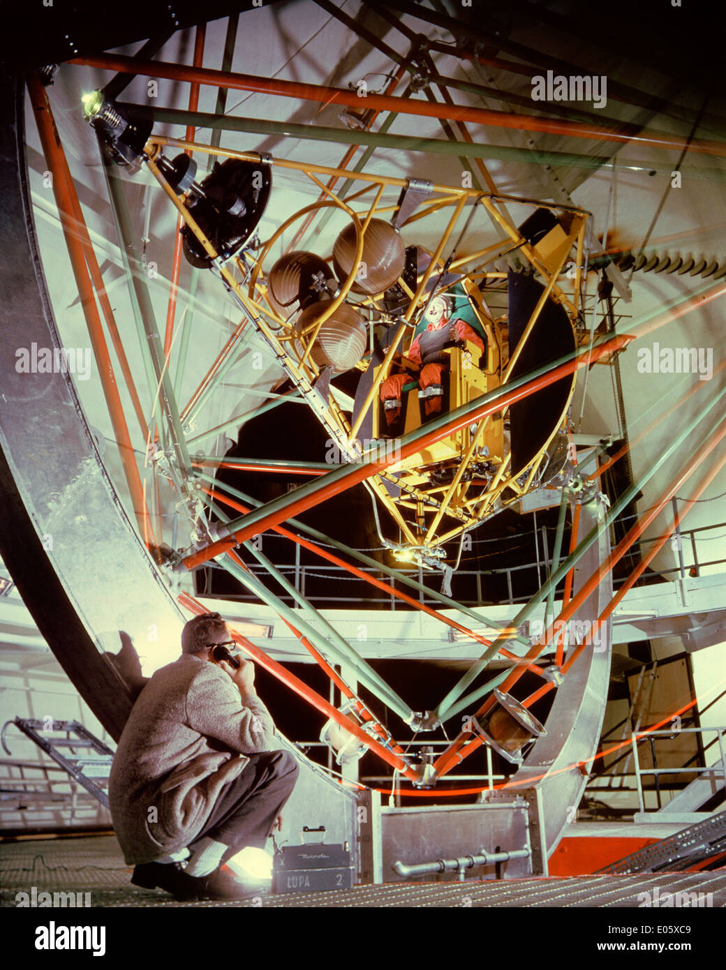 The Multi-Axis Gimble Rig in the Altitude Wind Tunnel (AWT) at NASA's ...