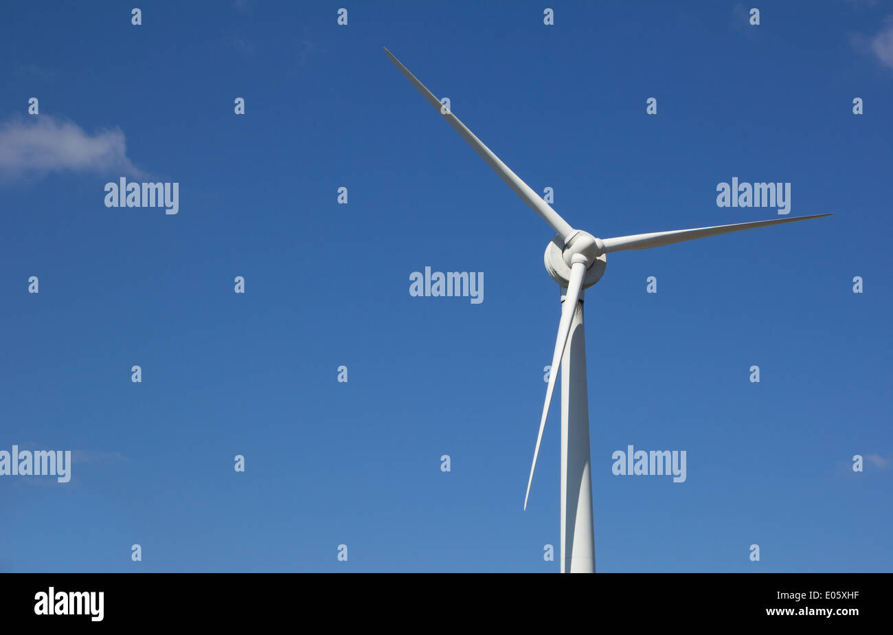 A modern Wind Turbine with copy space on the left Stock Photo - Alamy