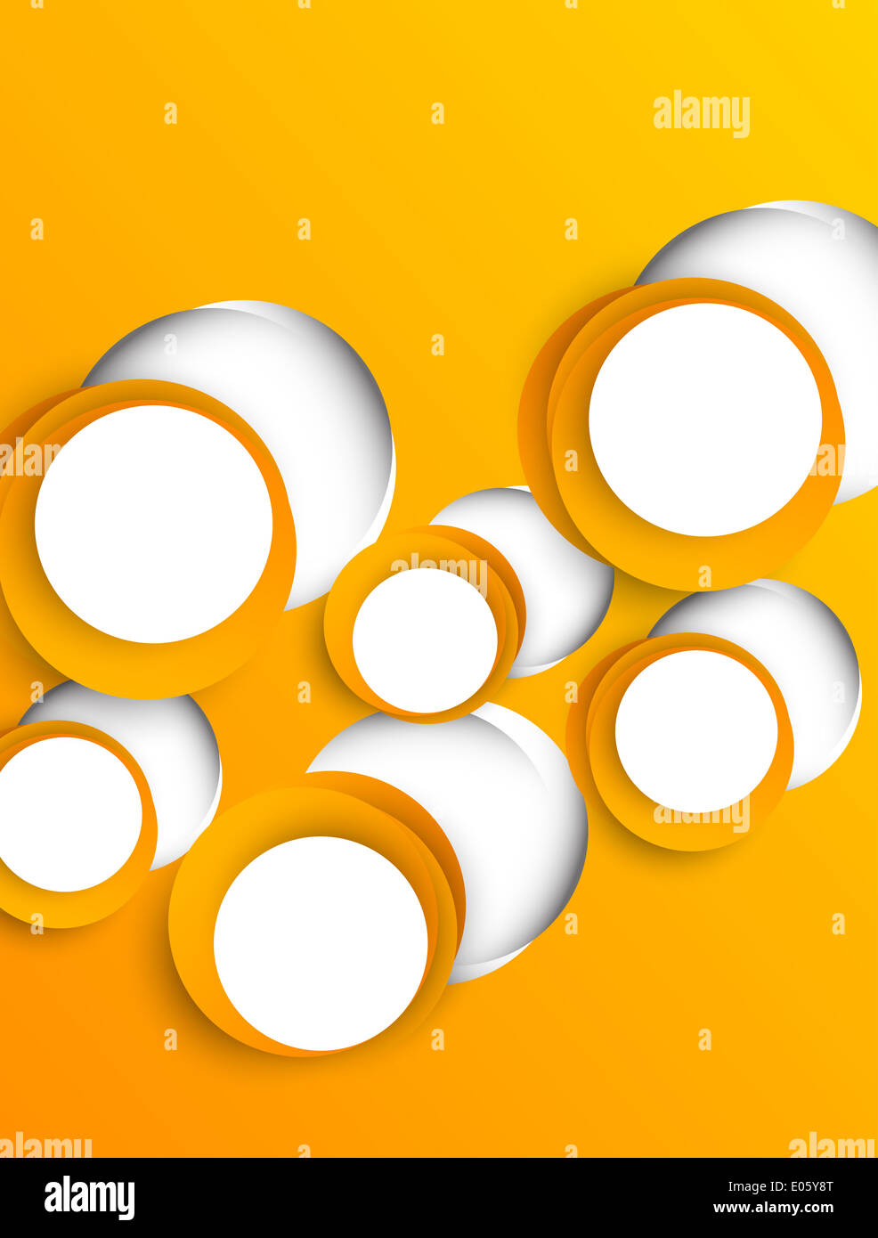 Background with orange cut out circles Stock Photo - Alamy