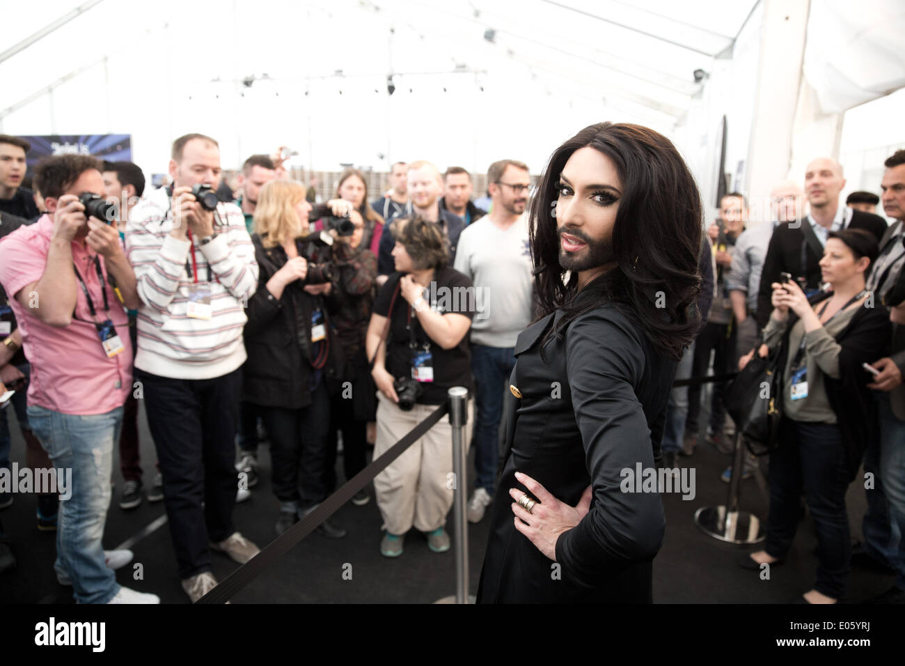 Copenhagen, Denmark. 3rd May, 2014. Singer Conchita Wurst representing ...