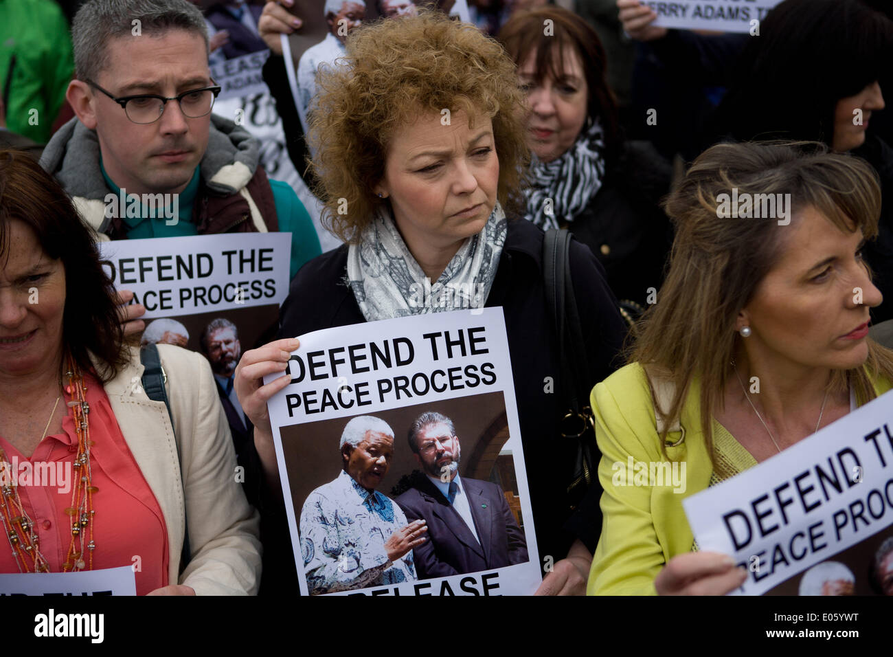 Divis Street , Belfast, 3rd May 2014. Jennifer McCann, Niall O ...