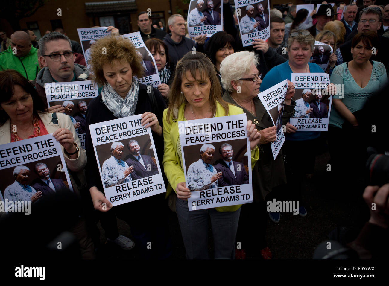 Divis Street , Belfast, 3rd May 2014. Jennifer McCann, Niall O ...
