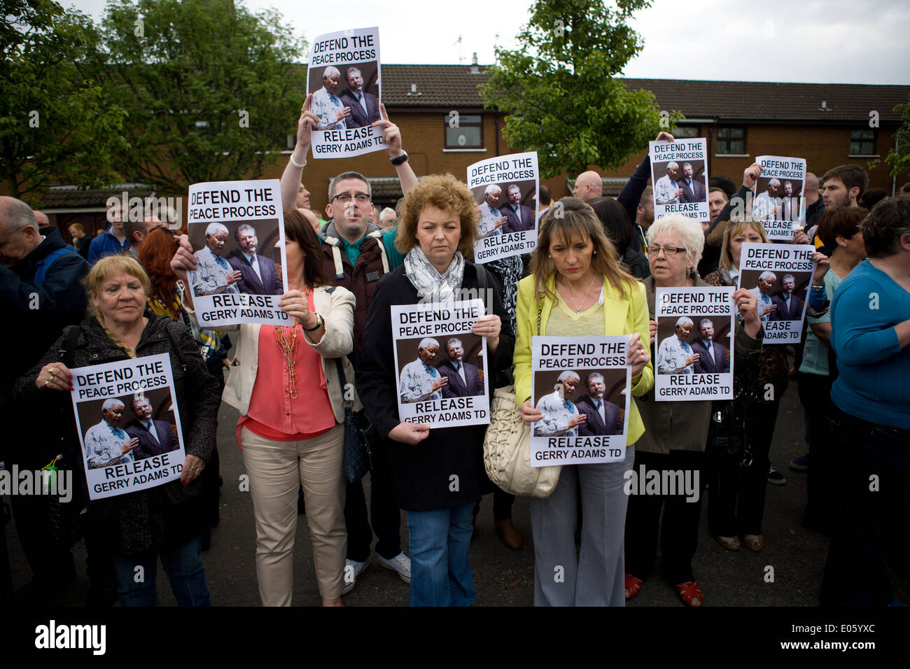 Divis Street , Belfast, 3rd May 2014. Jennifer McCann, Niall O ...