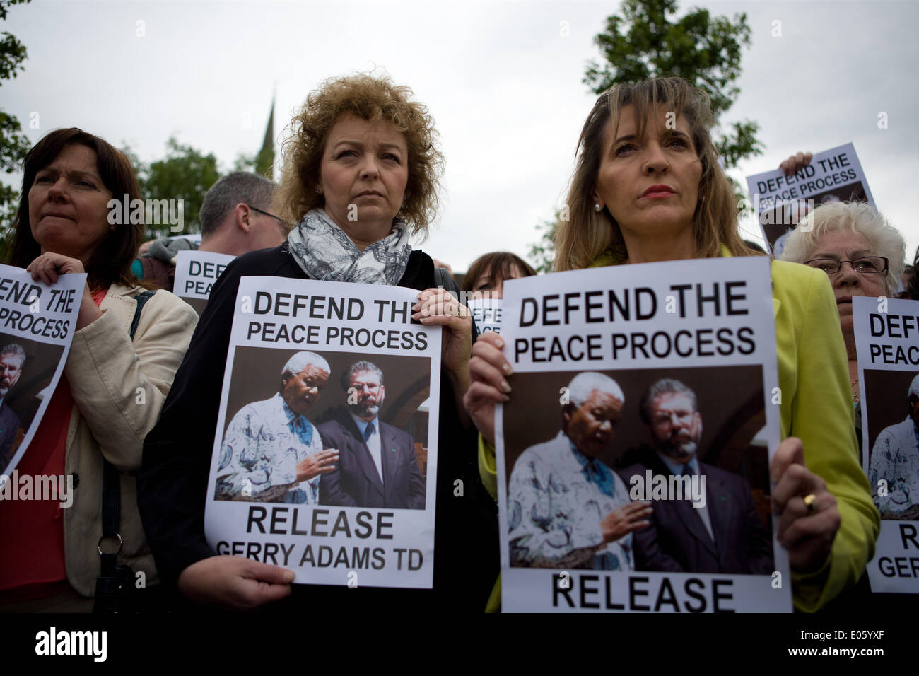 Divis Street , Belfast, 3rd May 2014. Jennifer McCann, Caral Ni Chuilin ...