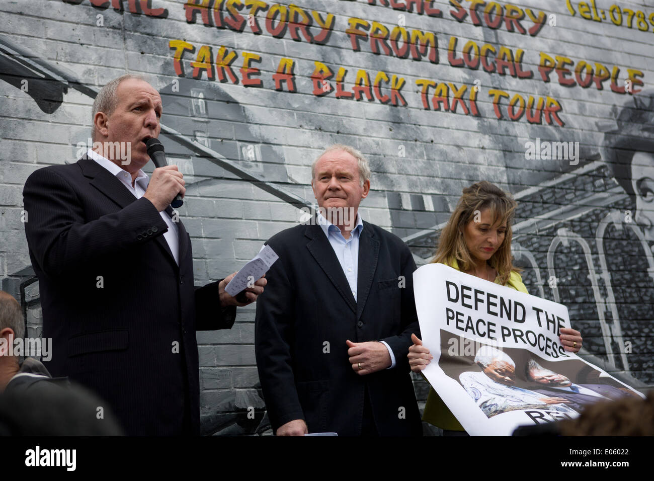 Divis Street , Belfast, 3rd May 2014. Veteran Republican Bobby Story ...
