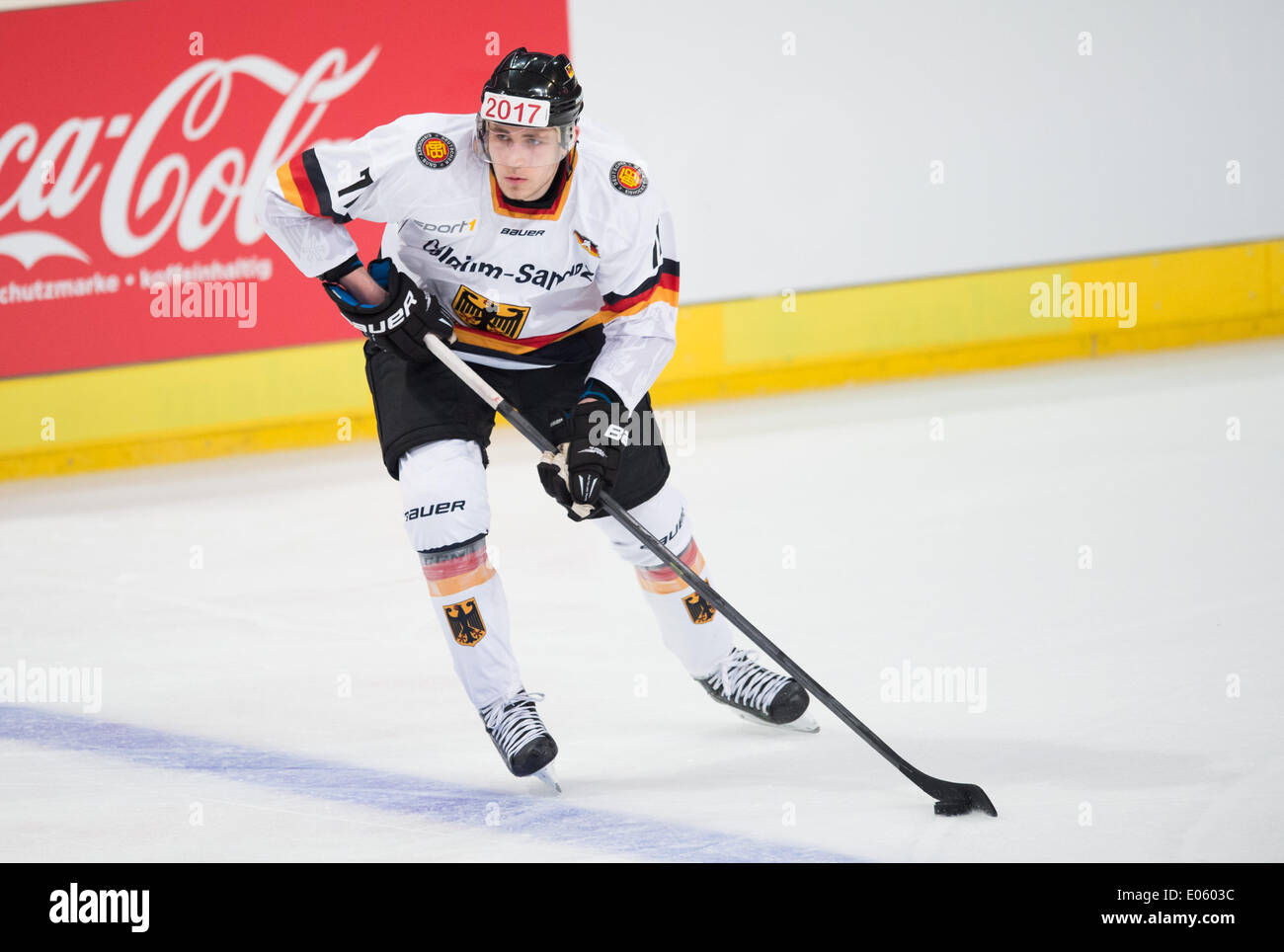Mannheim, Germany. 02nd May, 2014. Germany's Leon Draisaitl in action ...