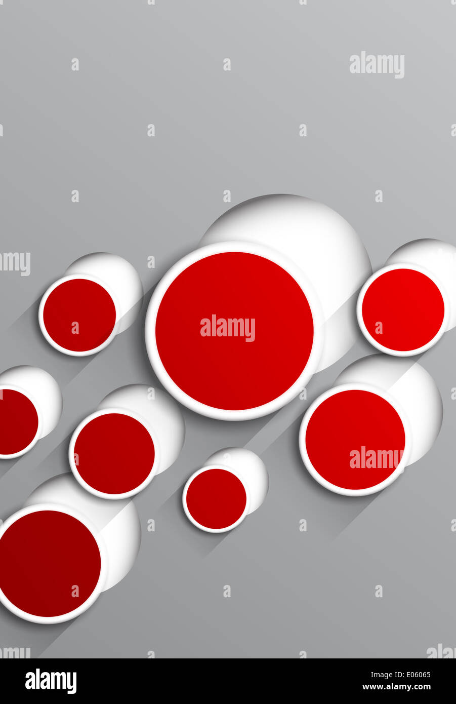 Red circles cut out from gray paper Stock Photo - Alamy