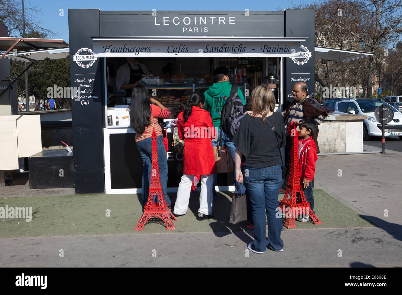 Crowds of People visiting the capital of France, with views of Paris ...