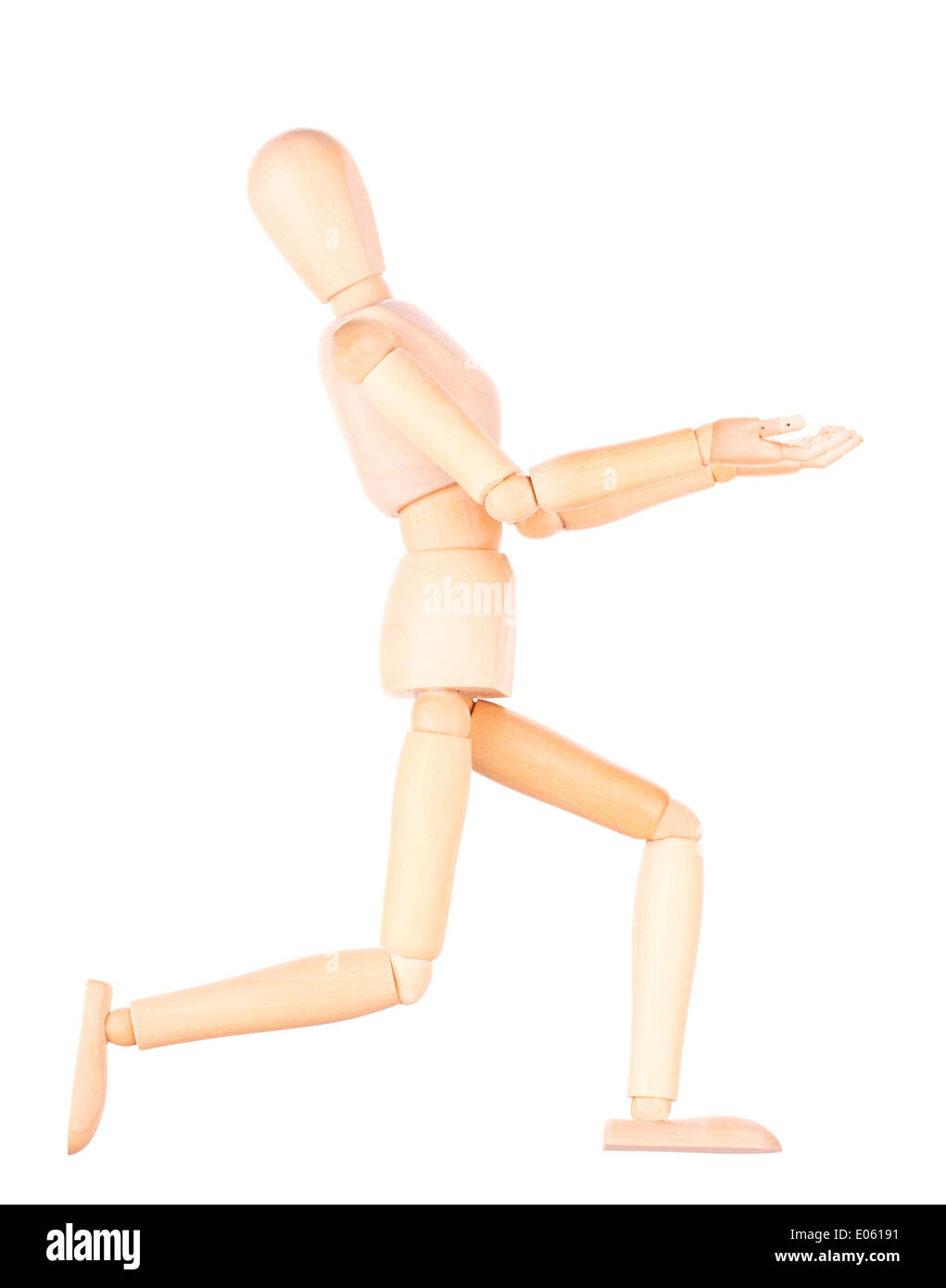 wooden Dummy with empty hand holding Isolated Over White Background ...