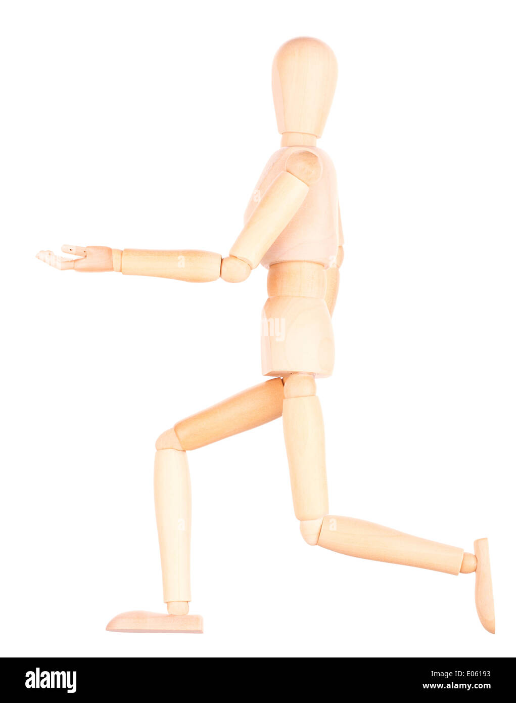 wooden Dummy with empty hand holding Isolated Over White Background ...