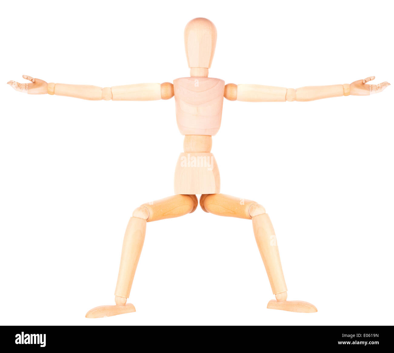 wooden Dummy with empty hand holding Isolated Over White Background ...