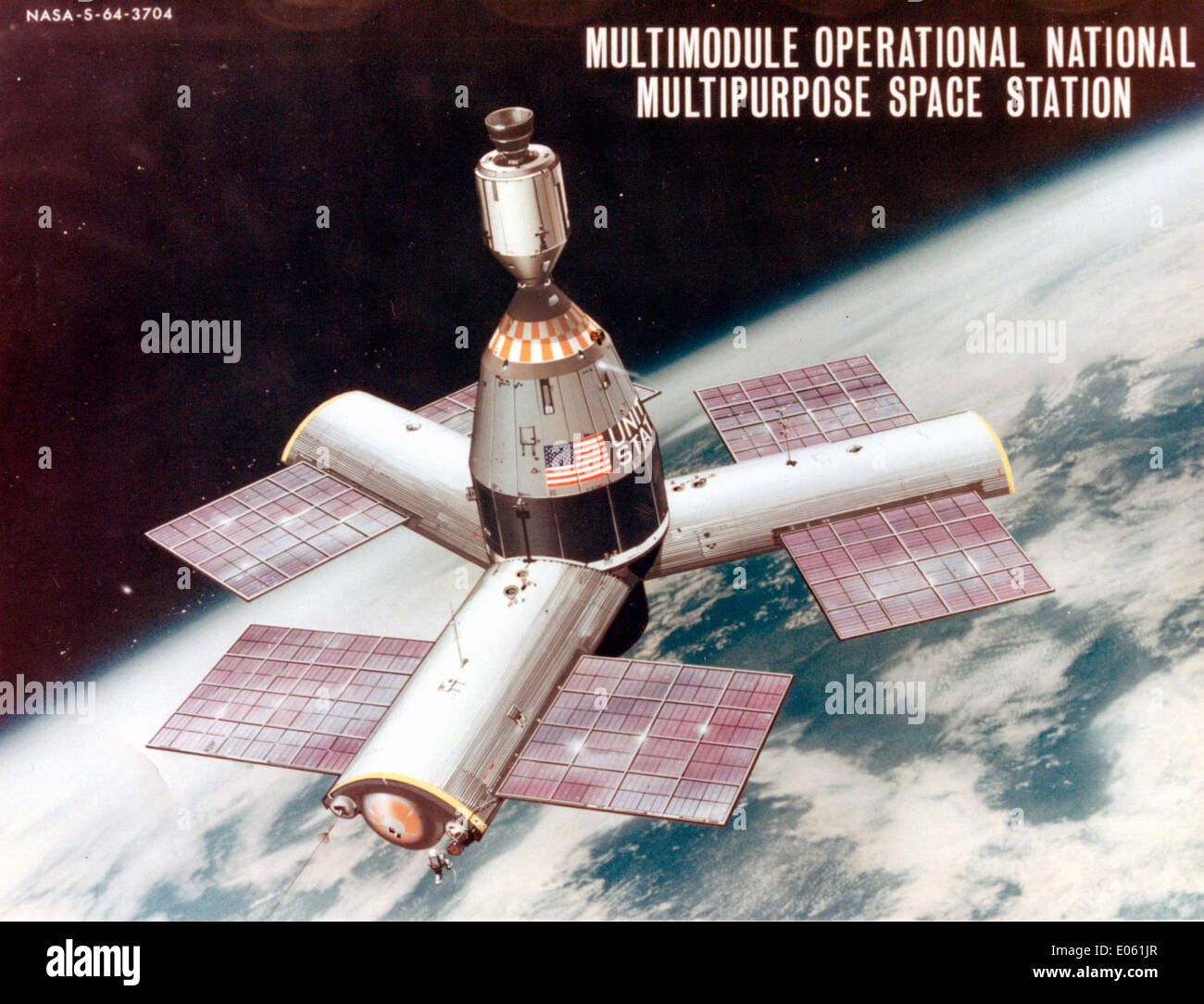 The Three-Radial-Module Space Station Concept represents an early ...