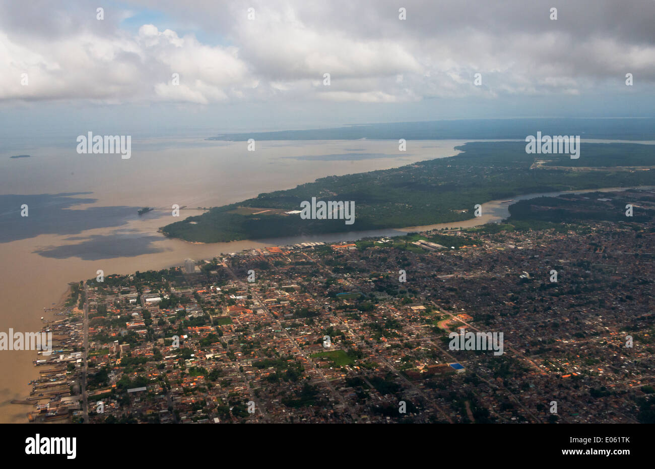 Aerial view of Belem on Amazon River, Para State, Brazil Stock Photo ...