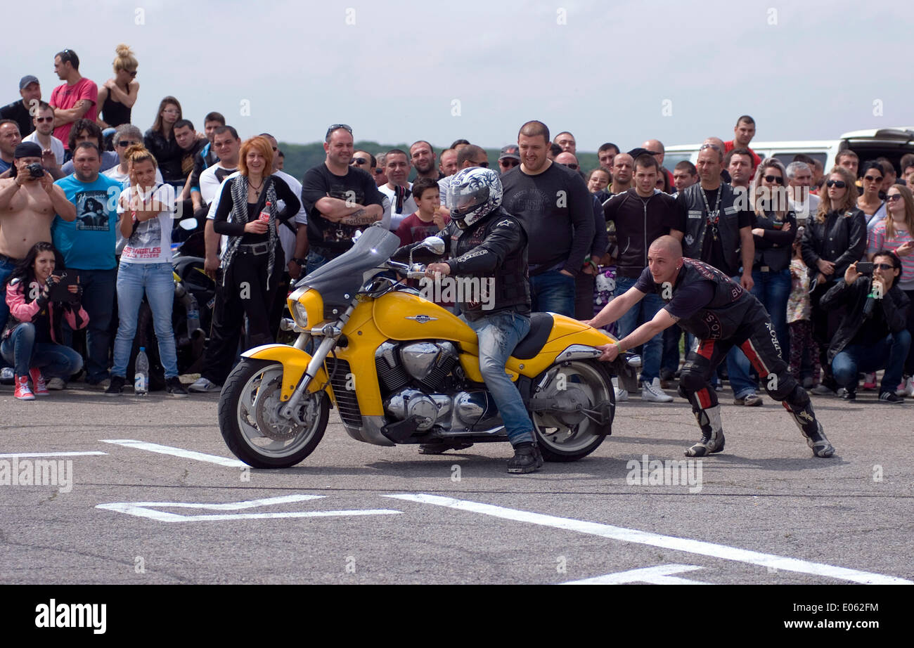 Yambol, Bulgaria. 3rd May 2014. Bikers from Bulgaria and Europe at the ...