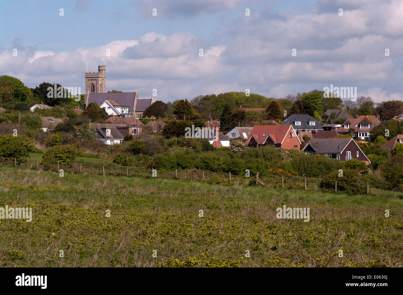 St Andrews Church and Fairlight Village East Sussex UK Stock Photo - Alamy