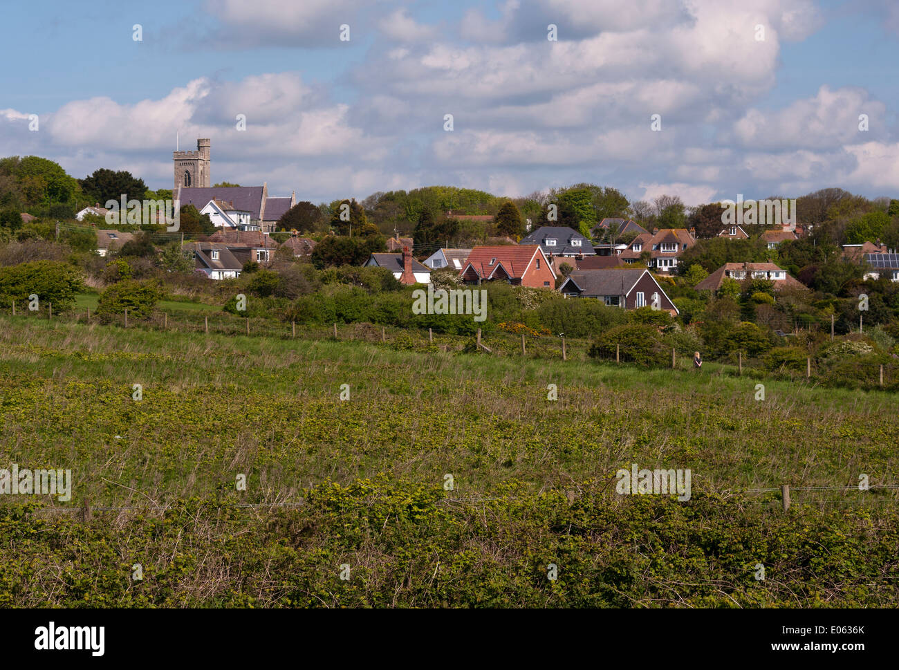 St Andrews Church and Fairlight Village East Sussex UK Stock Photo - Alamy