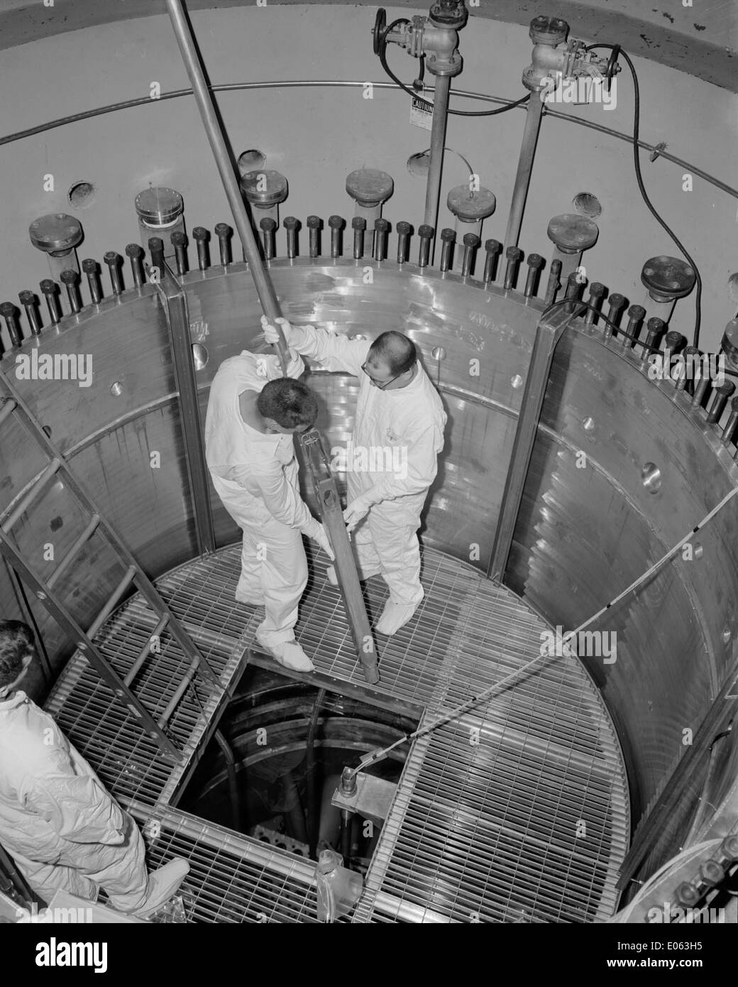 NASA researchers Jack Crooks and Jerold Hatton conduct studies inside ...