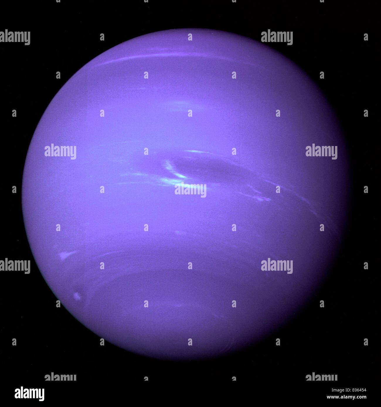 The Voyager 2 spacecraft provides a full disk view of Neptune, captured ...