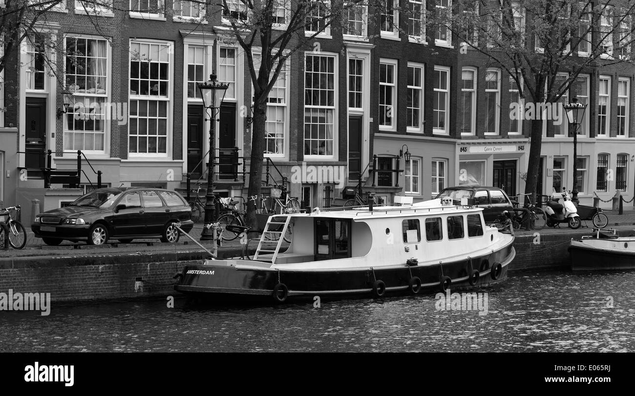 black and white amsterdam Stock Photo - Alamy