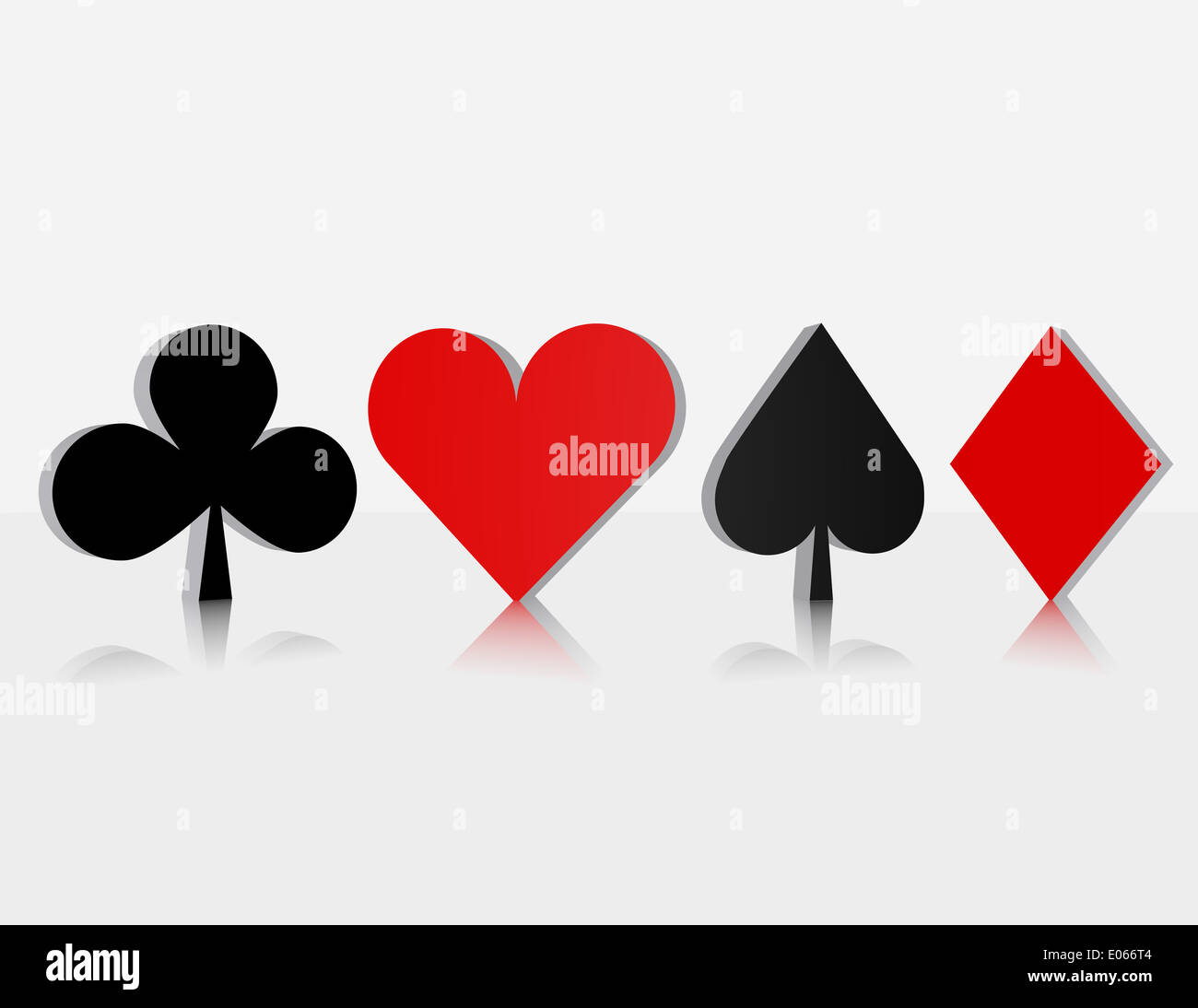 3d Render Card Suit Set Stock Photo - Alamy