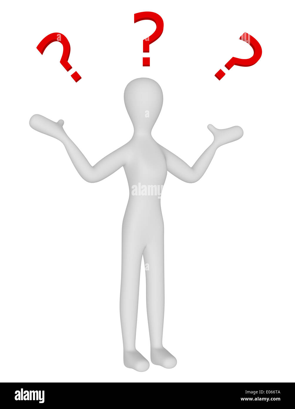 3d Render of a Female Facing an Uncertain Future Stock Photo - Alamy