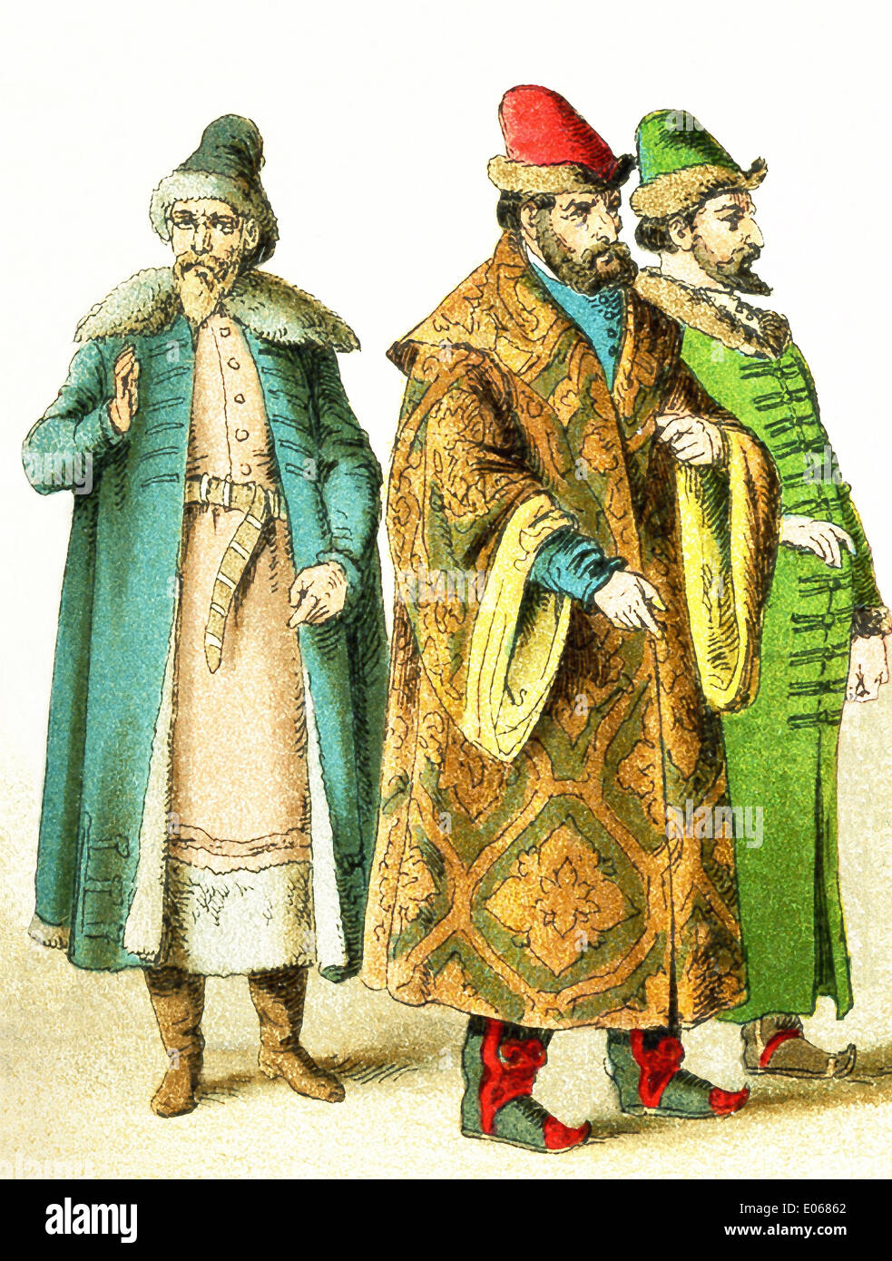 The Slavonic figures pictured here date to 1500. They represent, from ...