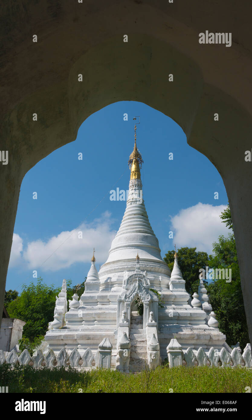 White Pagoda, Mingun, Myanmar Stock Photo - Alamy