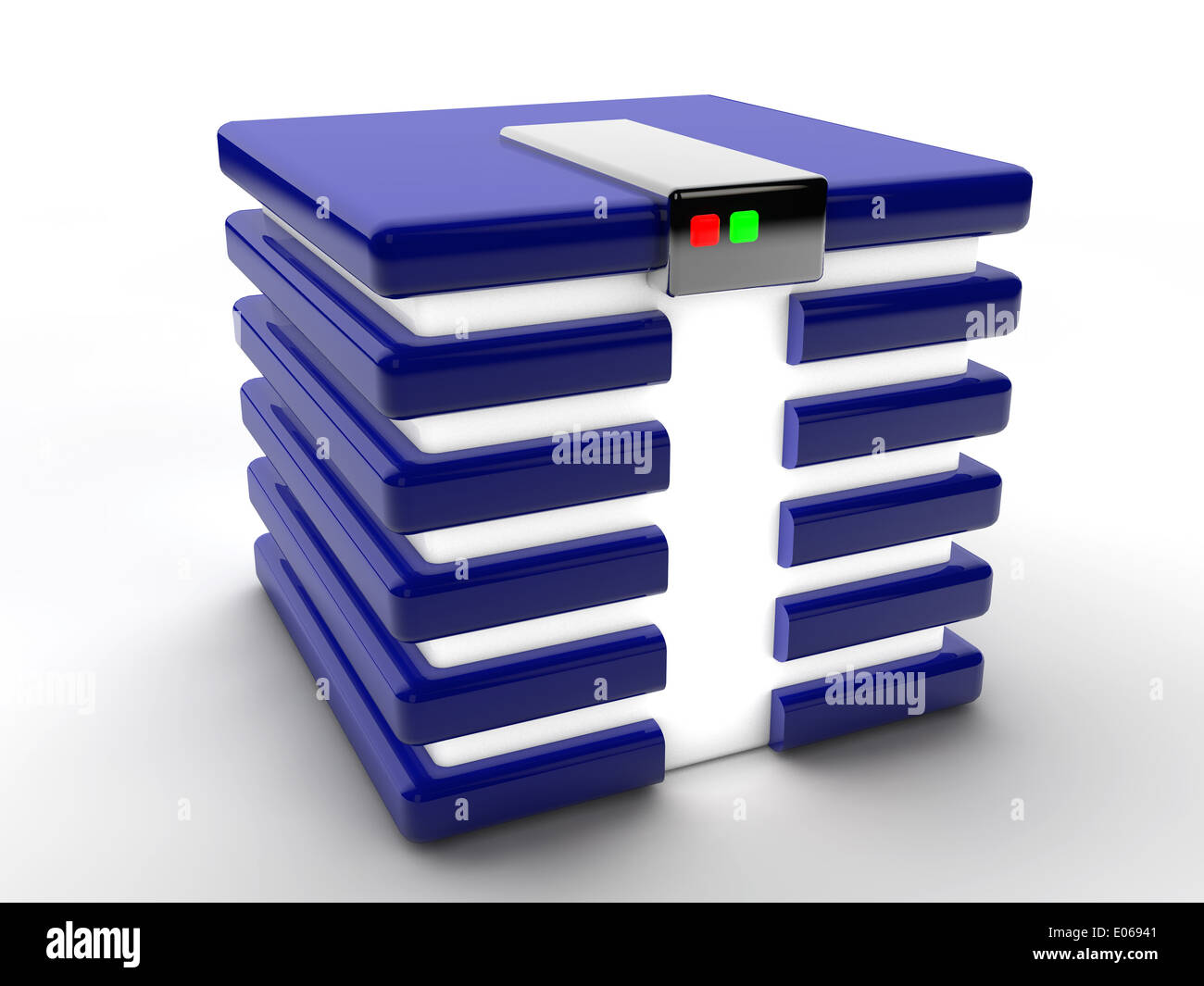 blue Symbolic database over white background Stock Photo - Alamy