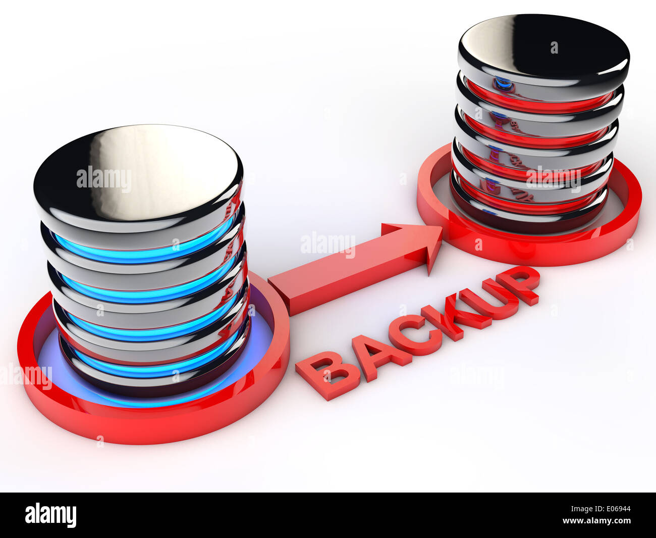 symbolic Data backup over white background Stock Photo - Alamy
