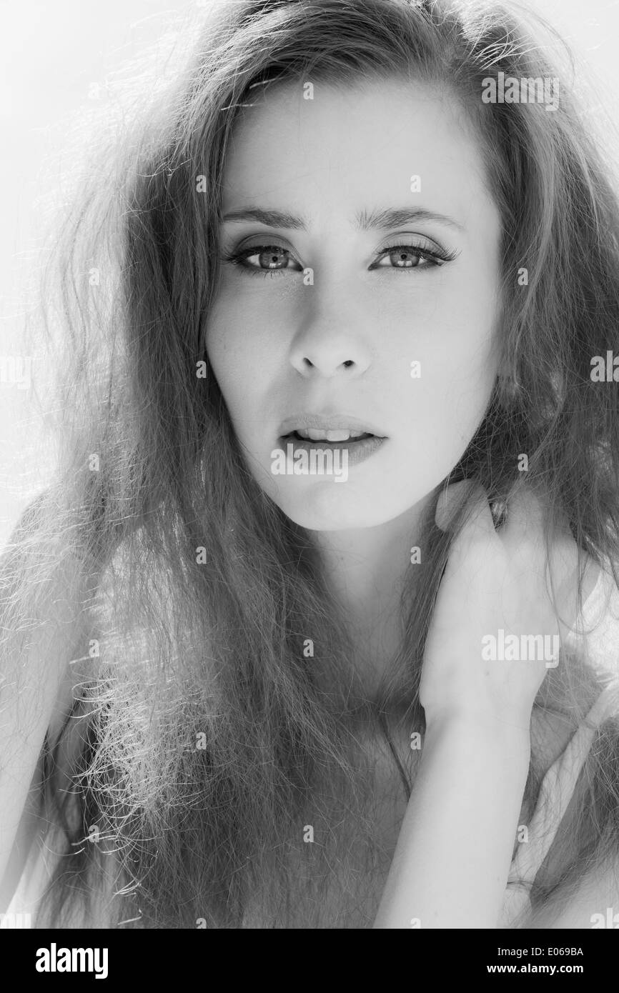 Close up eyes woman Black and White Stock Photos & Images - Alamy