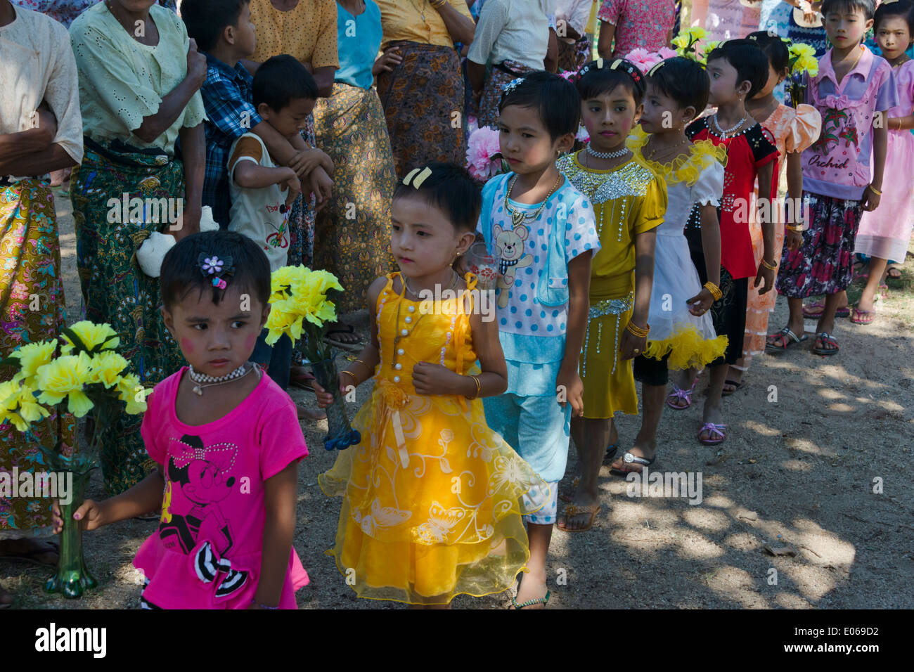 Shinbyu, novitiation ceremony marking a boy becoming a novice monk ...