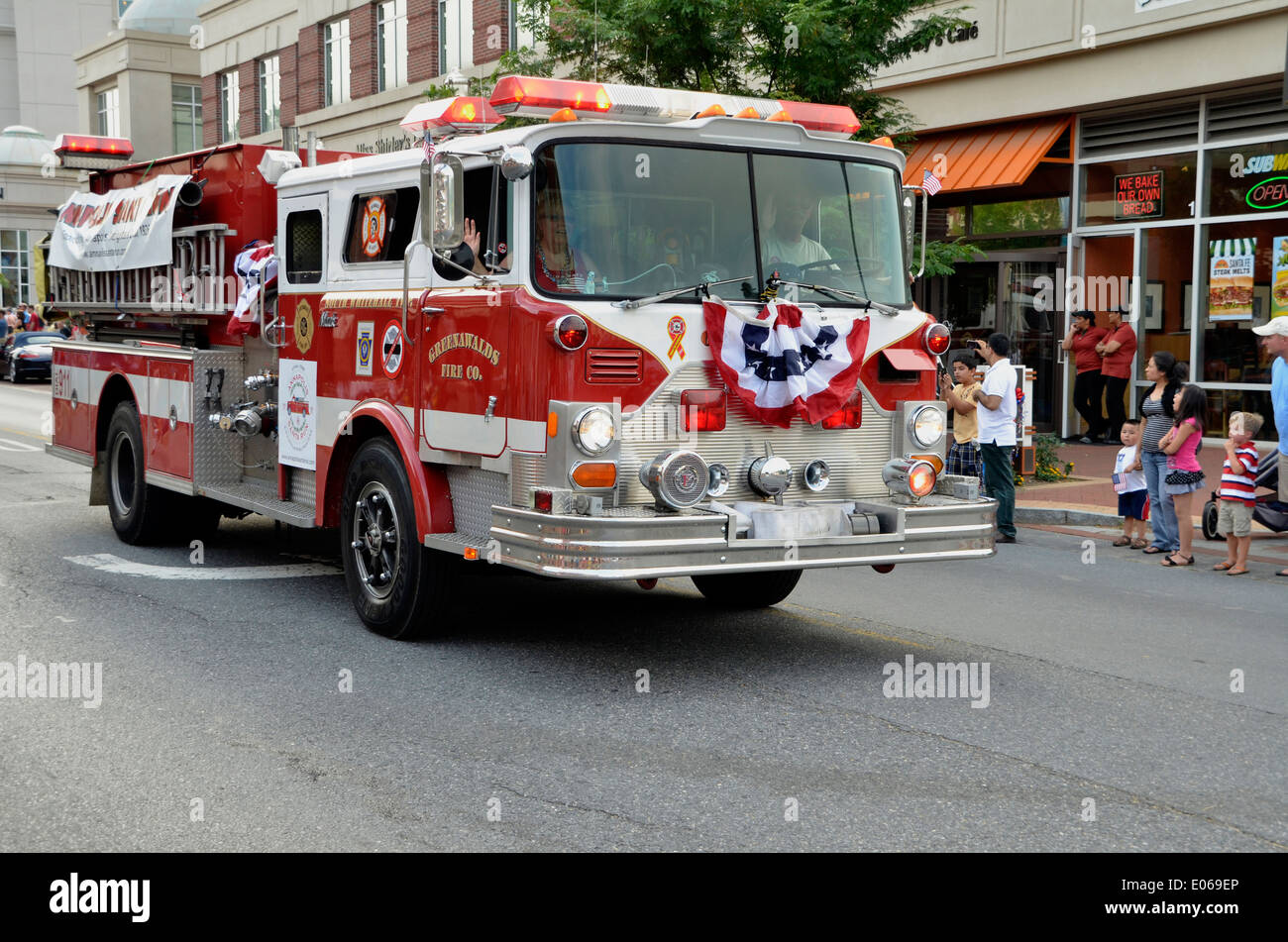 Fire Truck in a parade in Annapolis, Maryland Stock Photo - Alamy