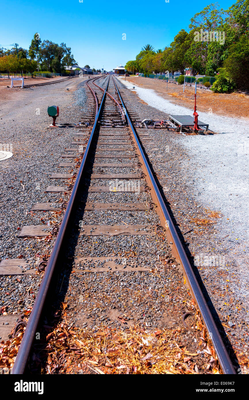 Railway station with tracks hi-res stock photography and images - Alamy