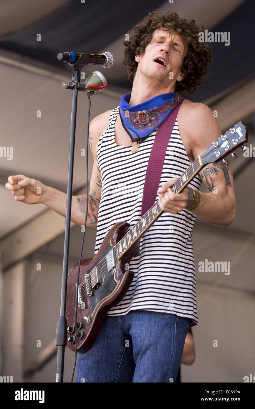 New Orleans, Louisiana, USA. 3rd May, 2014. Vocalist DAVID SHAW of The ...