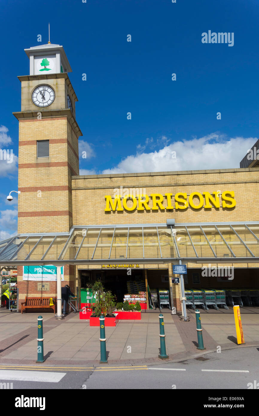 Entrance to Morrison's Supermarket in Morton Park Darlington with a ...