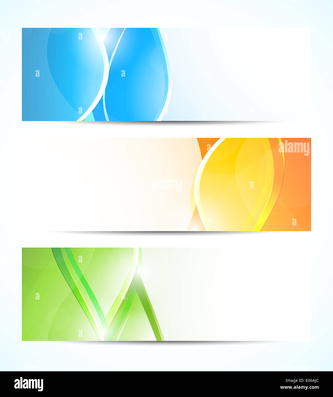 Set of wavy banners. Abstract illustration Stock Photo - Alamy