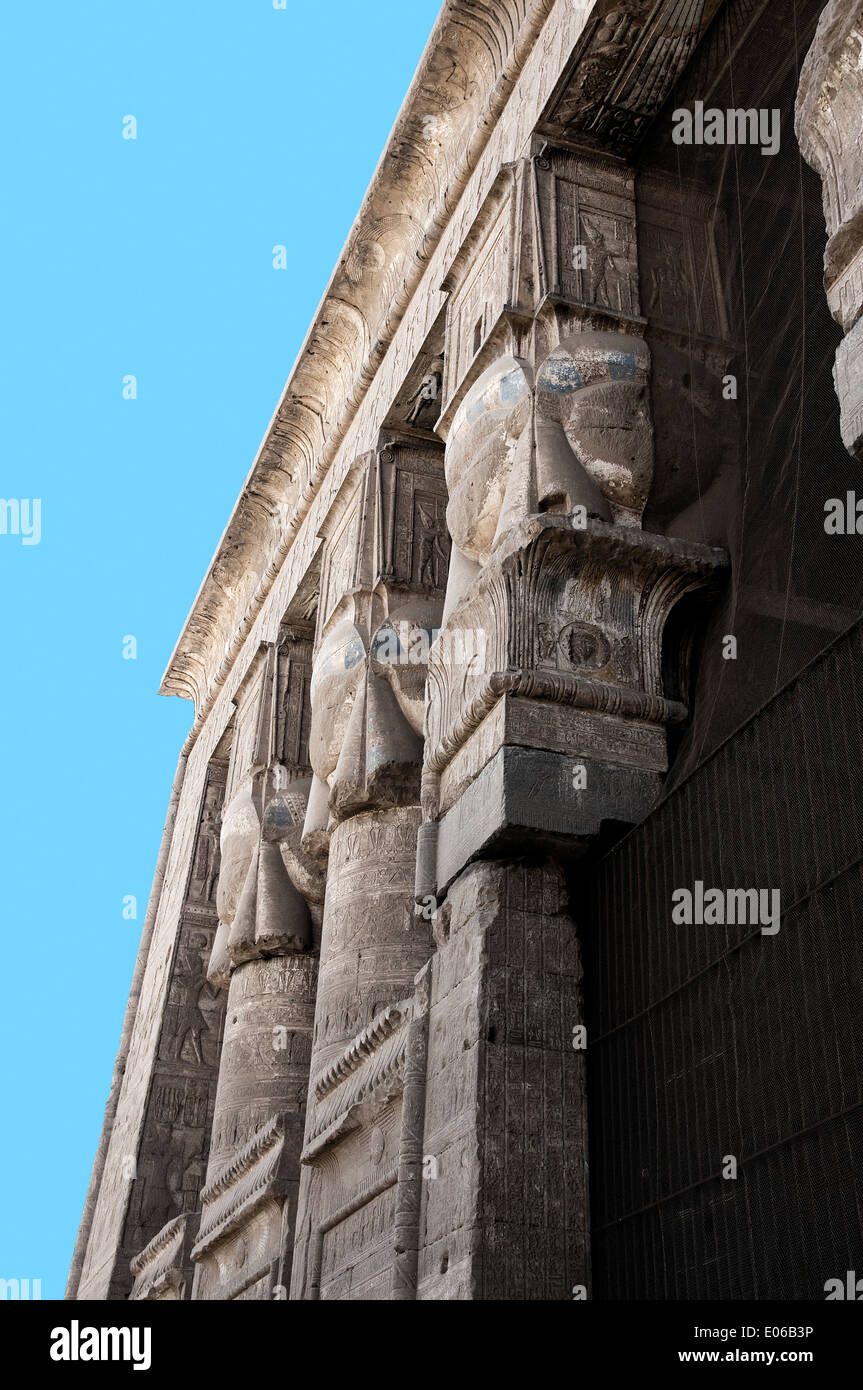 Carved stone column temple hathor High Resolution Stock Photography and ...