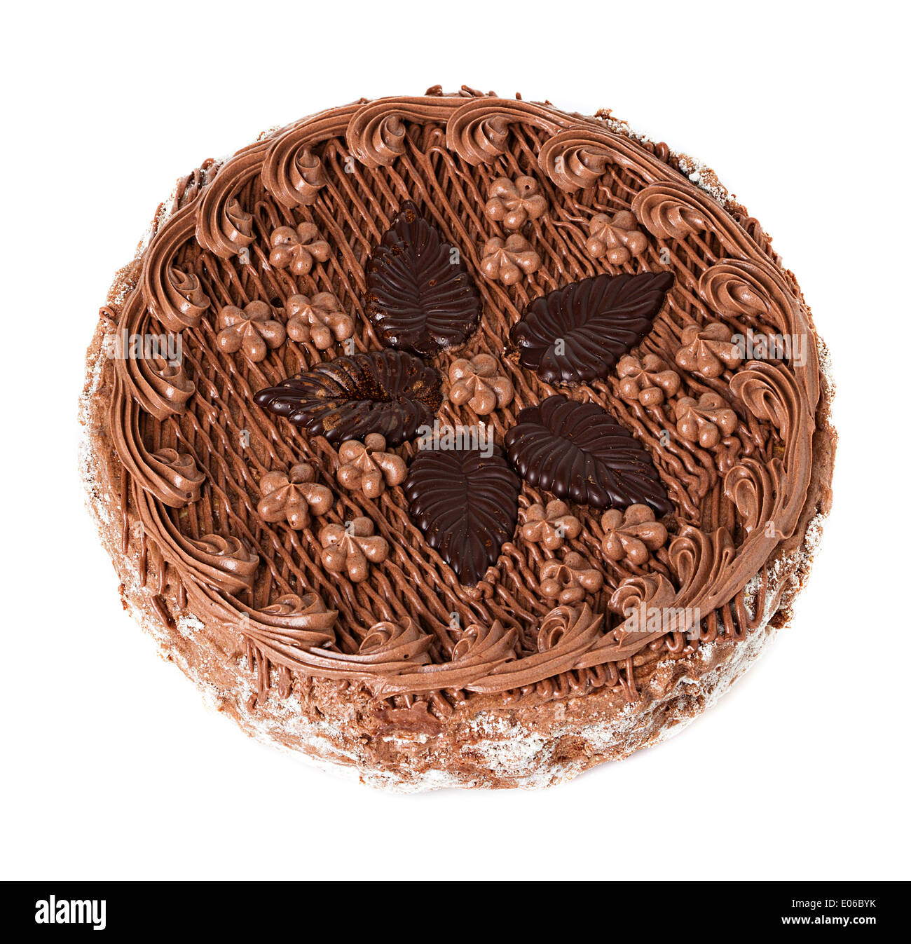 Chocolate cake isolated Stock Photo - Alamy