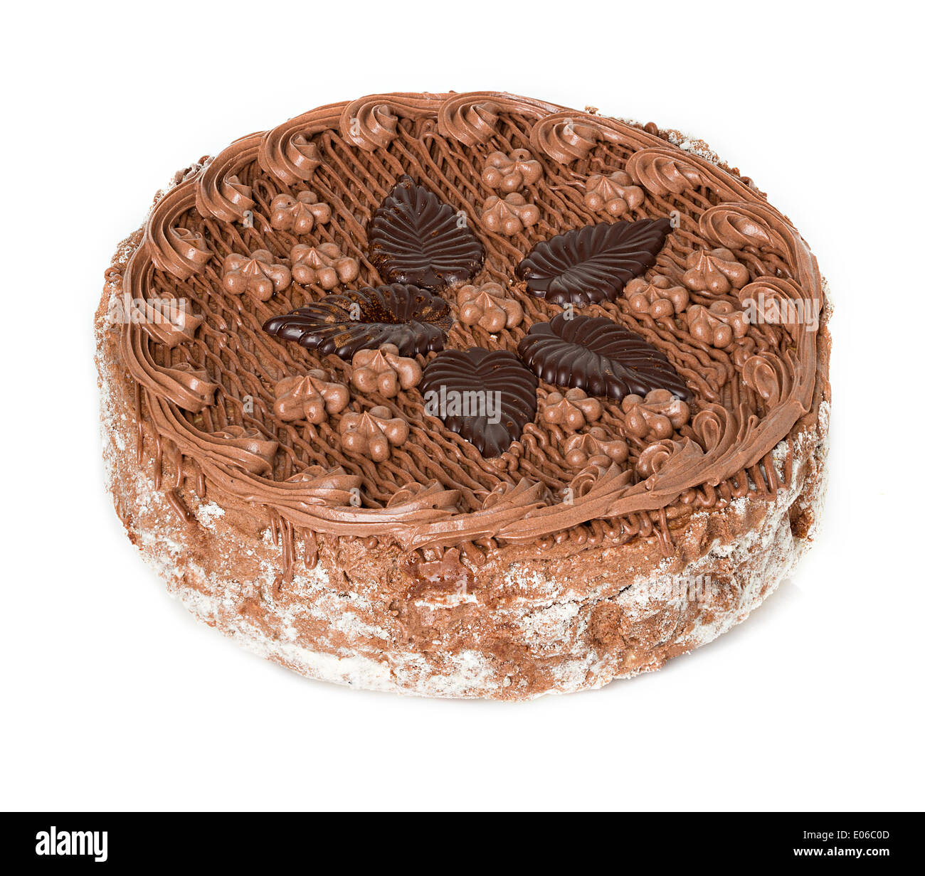 Chocolate cake isolated Stock Photo - Alamy