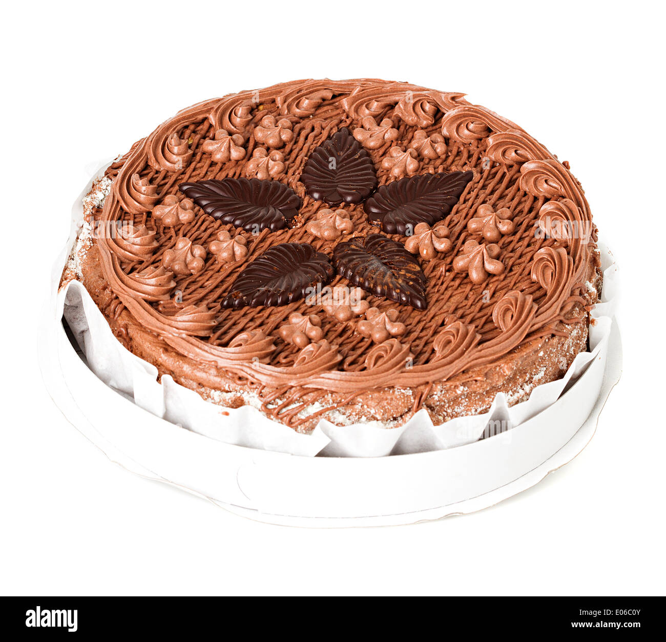 Chocolate cake isolated Stock Photo - Alamy